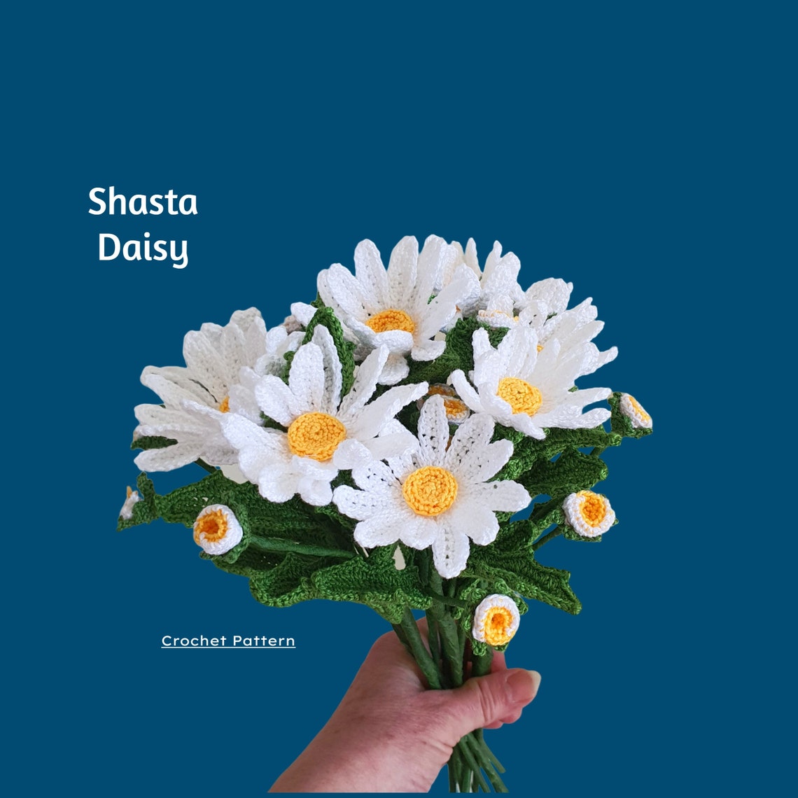 Crochet Daisy Pattern Crochet Flower Pattern Photo - Etsy