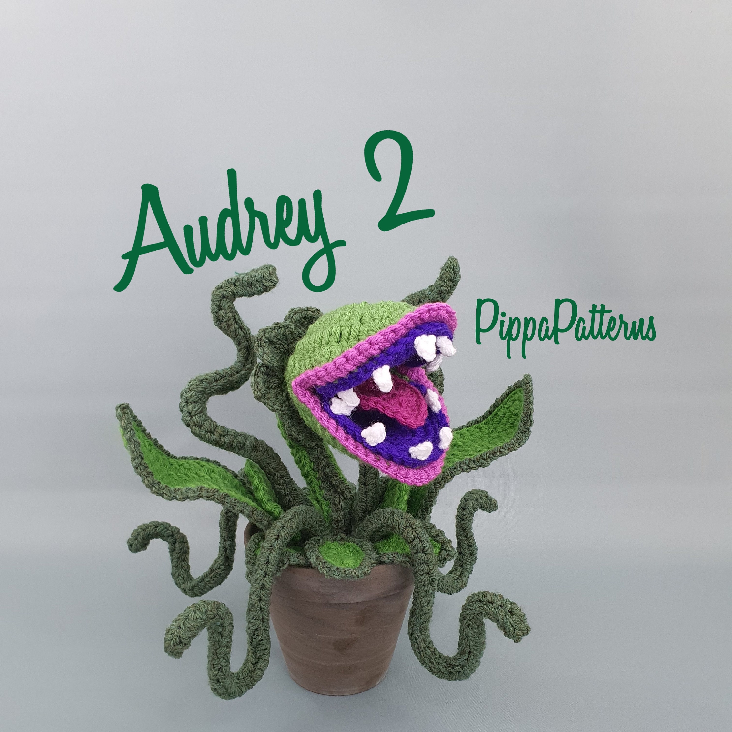Crochet Audrey 2 Man Eating Plant Photo Tutorial Feed Me | Etsy Australia