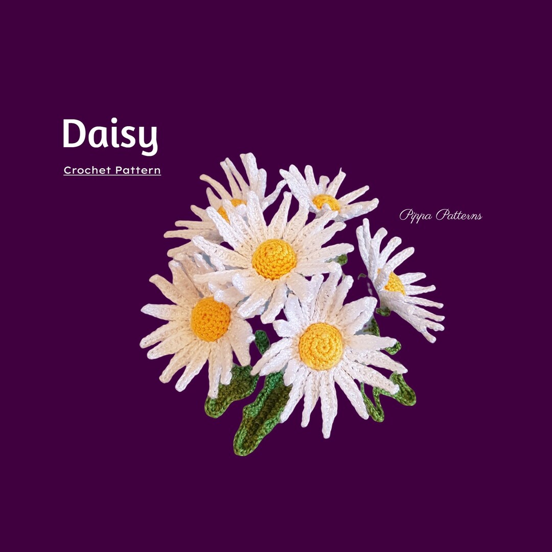 Crochet Wild Daisy Crochet Flower Pattern Photo Tutorial Decoration - Etsy