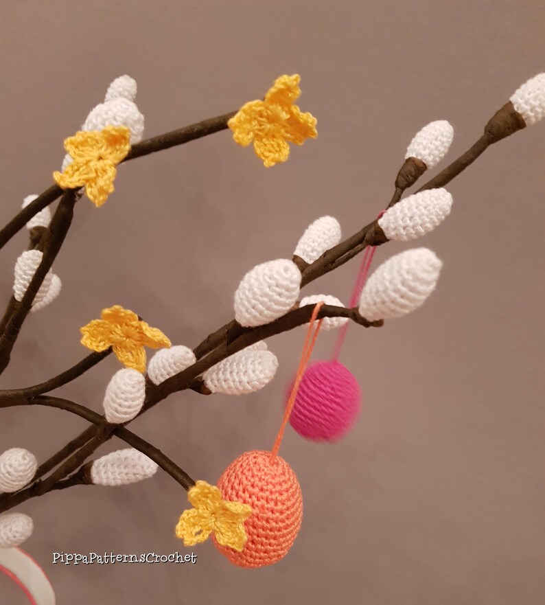 Easter Tree Crochet Pattern Pussy Willow Forsythia Easter | Etsy