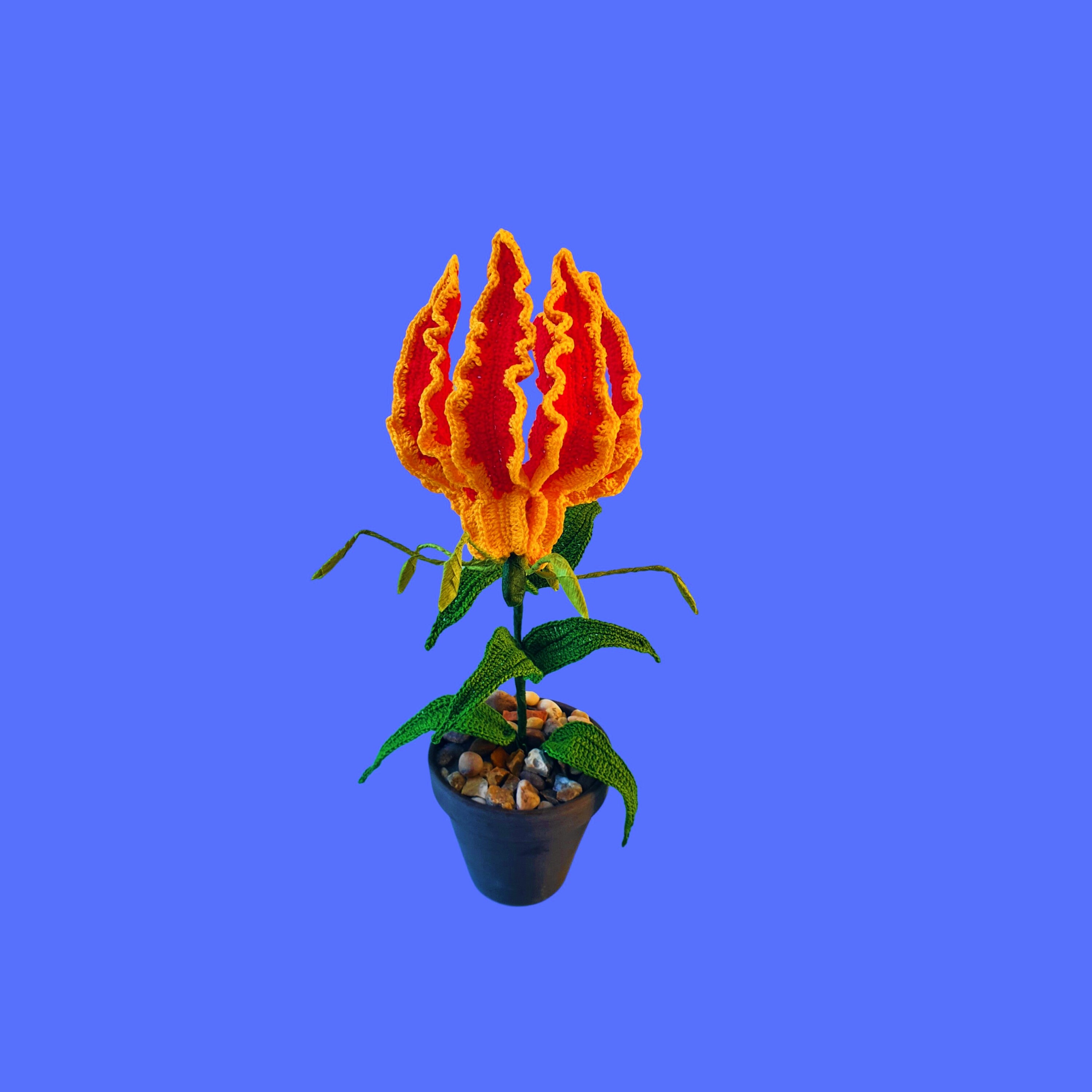 Crochet Flame Lily Pattern Gloriosa Lily Crochet Flower - Etsy