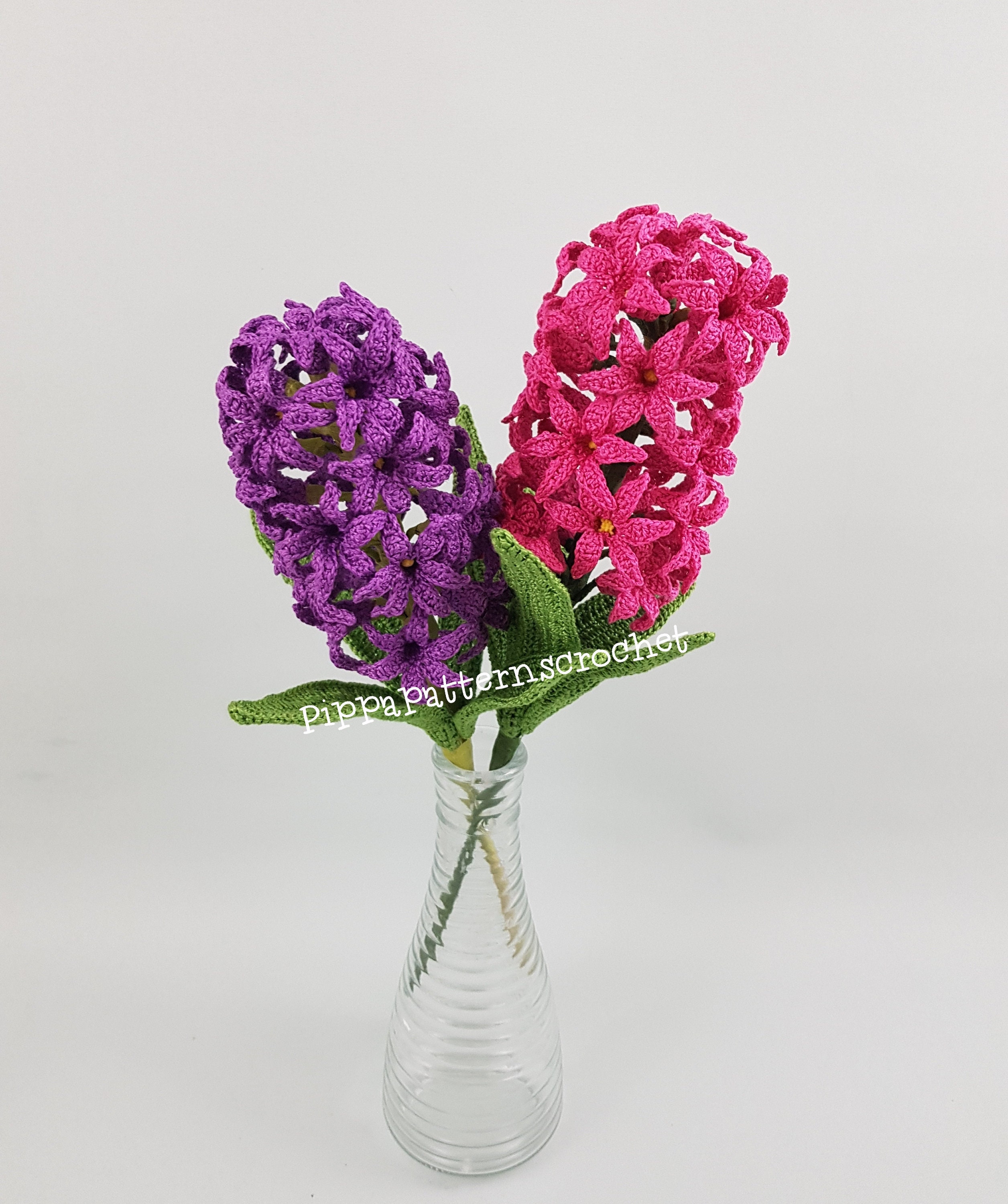 Crochet Hyacinth Flower Pattern Photo Tutorial for Decor | Etsy UK