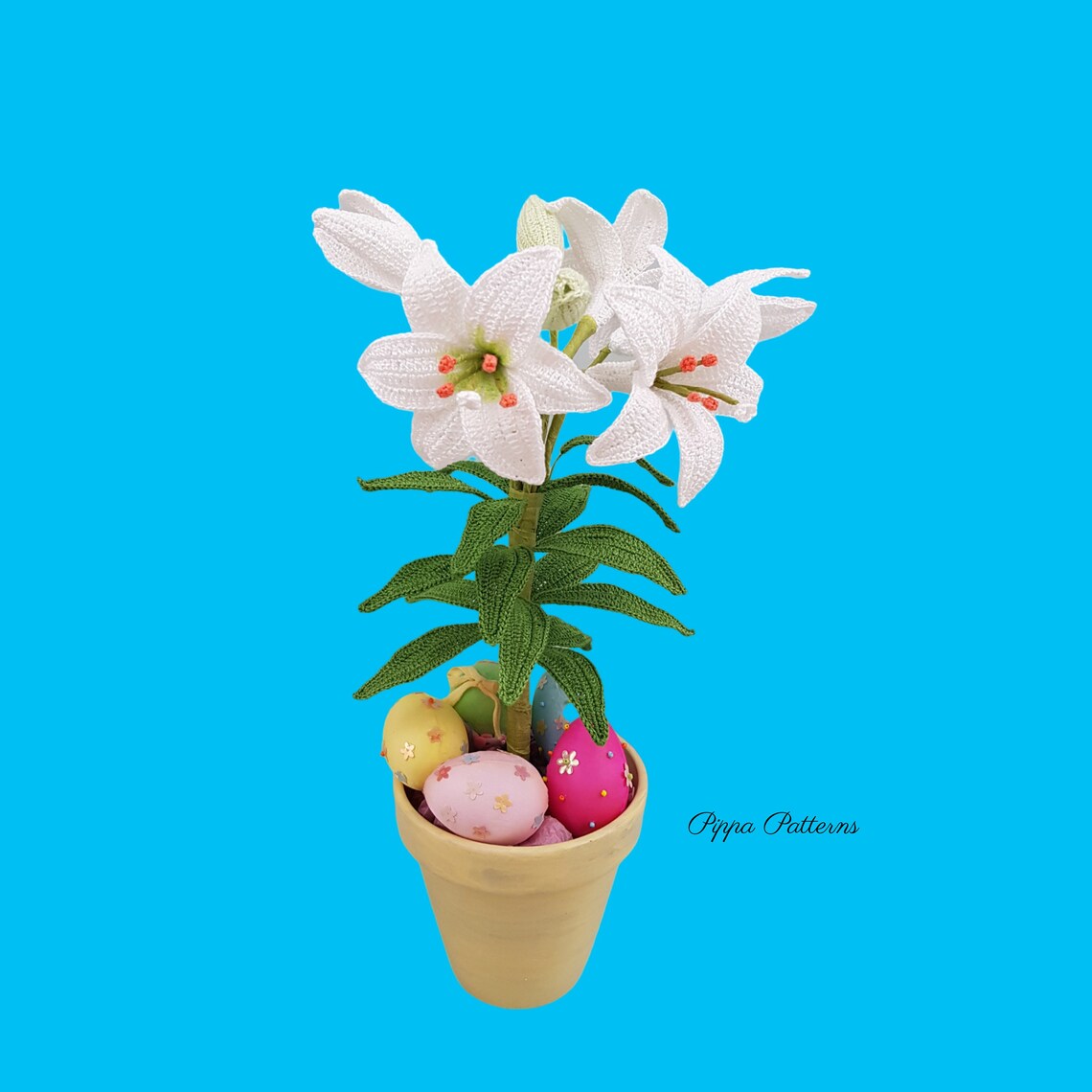 Crochet Easter Lily Pattern Photo Tutorial Crochet Flower - Etsy