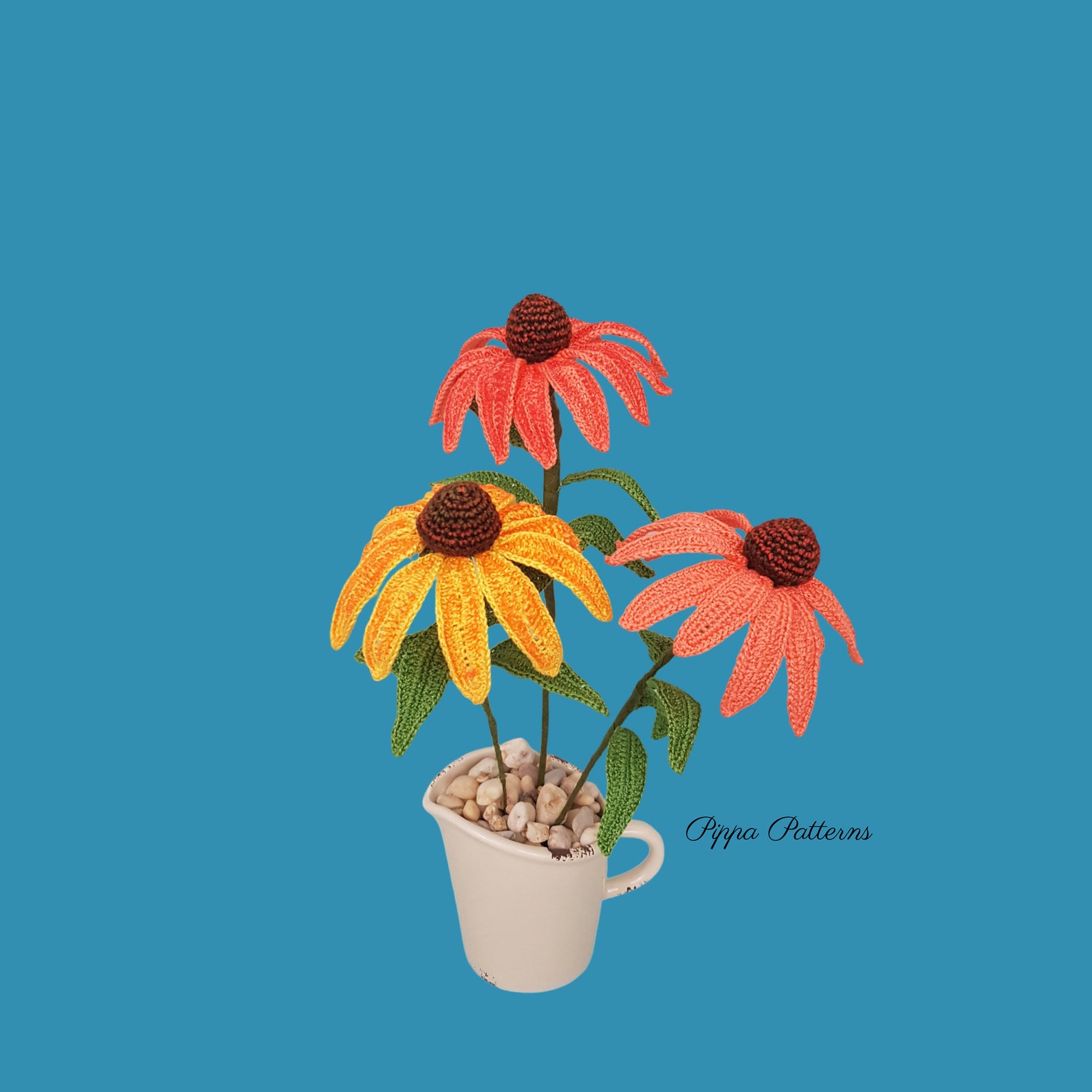 Crochet Cone Flower Pattern Photo Tutorial Crochet Pattern - Etsy UK