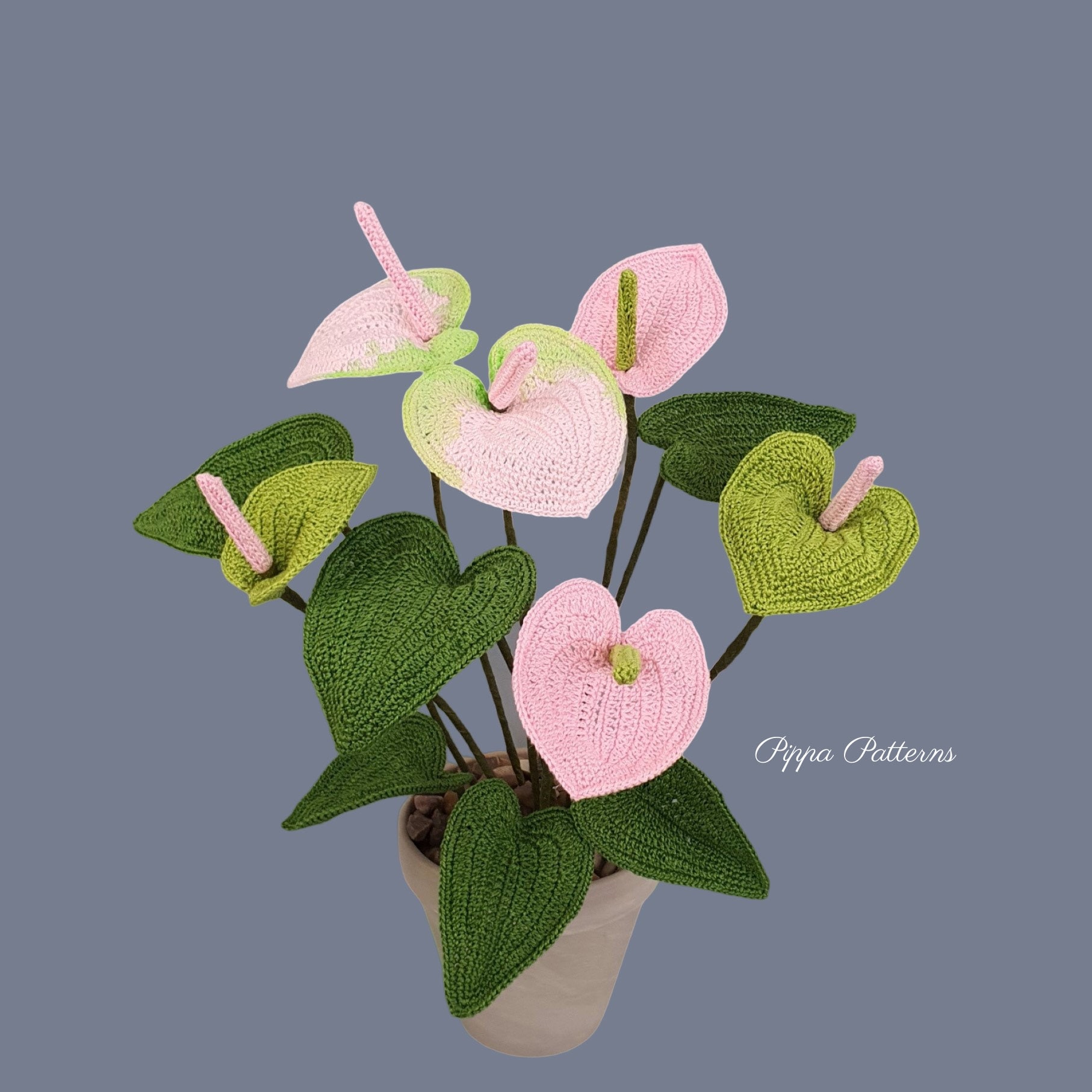 Crochet Anthurium Pattern Crochet Flower Pattern Photo - Etsy UK