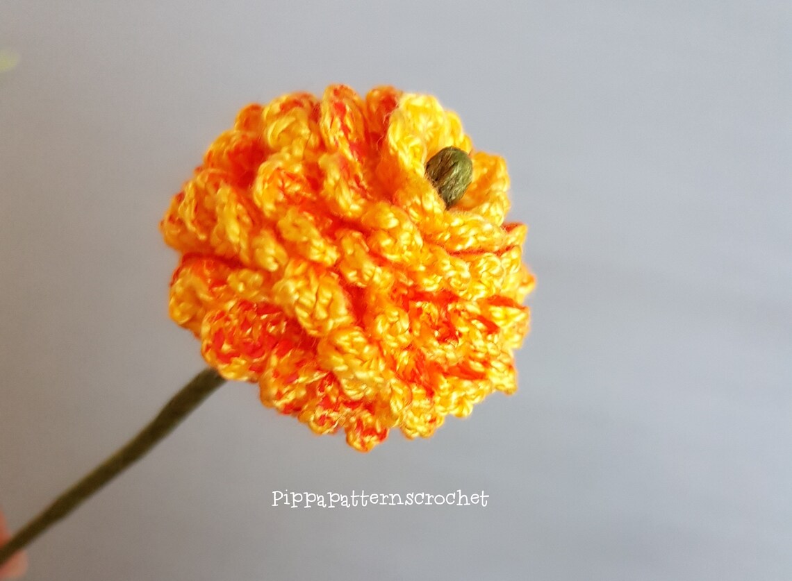 Crochet Marigold Flower Pattern Photo Tutorial Crochet | Etsy UK