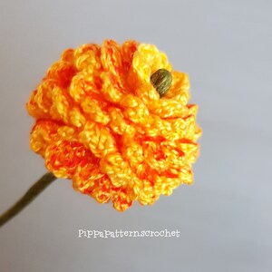 Crochet Marigold Flower Pattern Photo Tutorial Crochet | Etsy UK