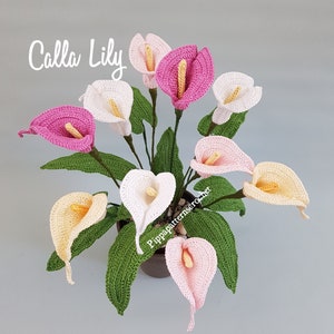 Crochet Calla Lily Pattern Photo Tutorial Crochet Calla Lily | Etsy Canada