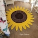 Crochet Sunflower Rug Pattern Photo Tutorial - Sunflower Rug - Crochet ...