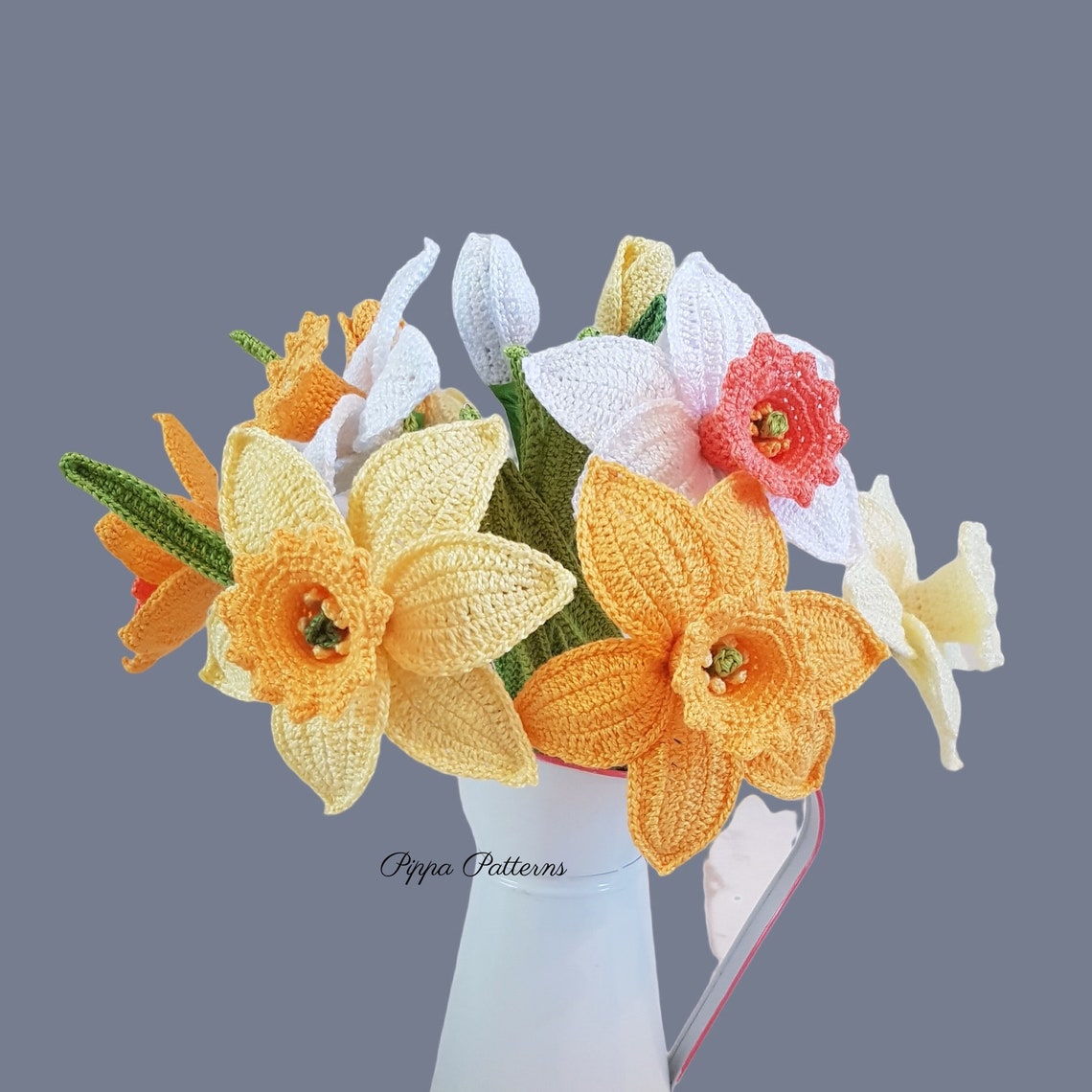 Crochet Daffodil Flower Pattern Photo Tutorial for Bouquets - Etsy