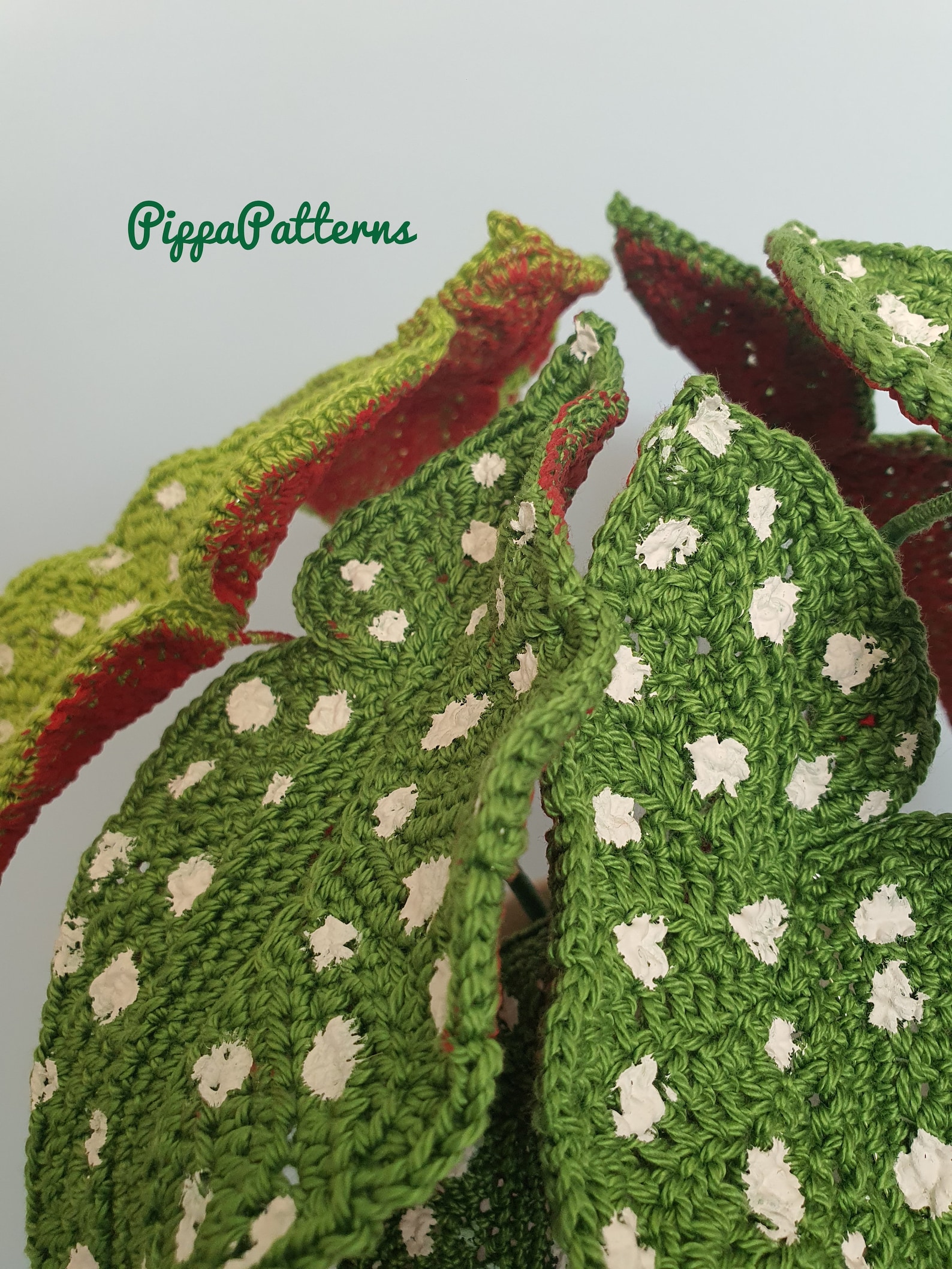 Crochet Polka Dot Begonia Plant Pattern: Photo Tutorial (PDF Pattern ...