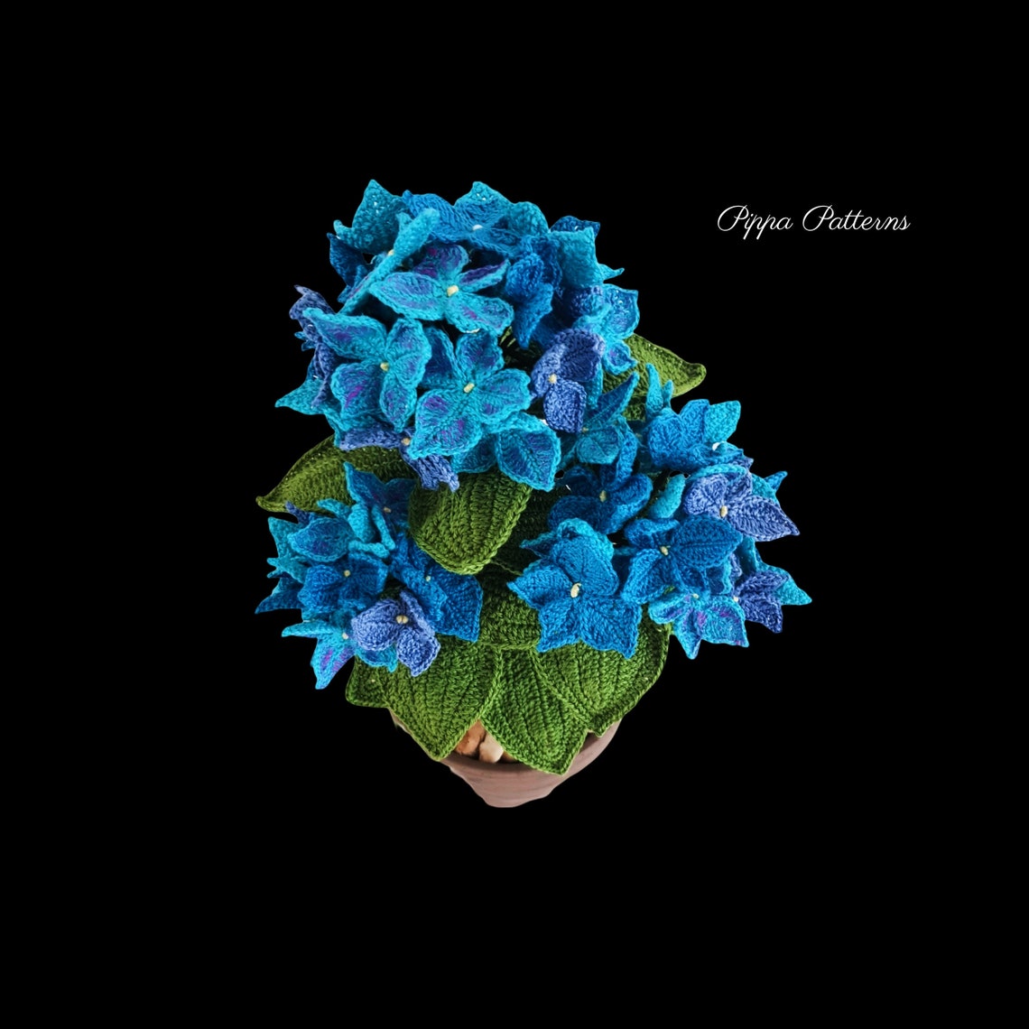 Crochet Hydrangea Flower Pattern Photo Tutorial Crochet | Etsy