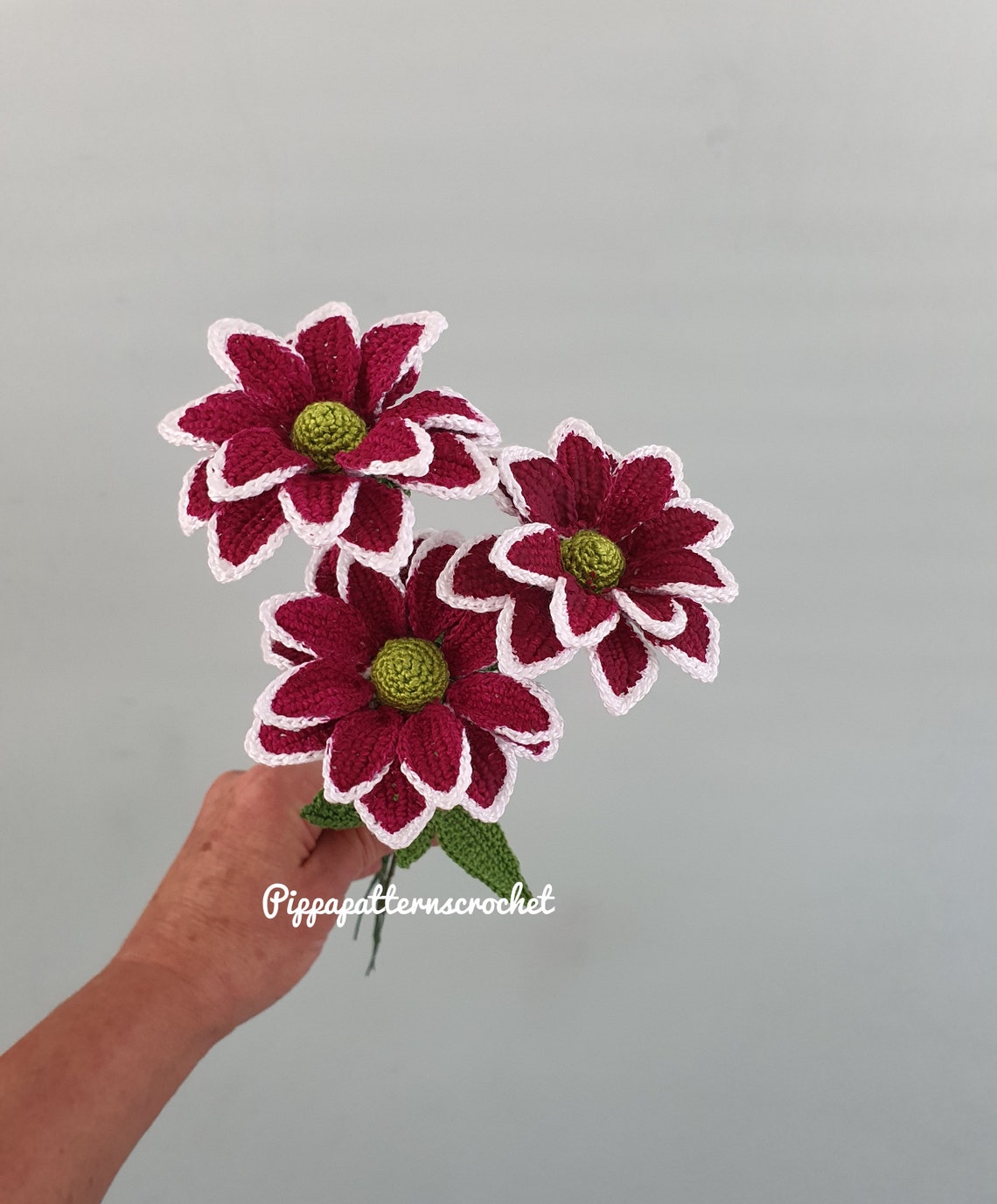 Crochet Pom Pom Daisy Pattern Photo Tutorial Crochet Flower | Etsy