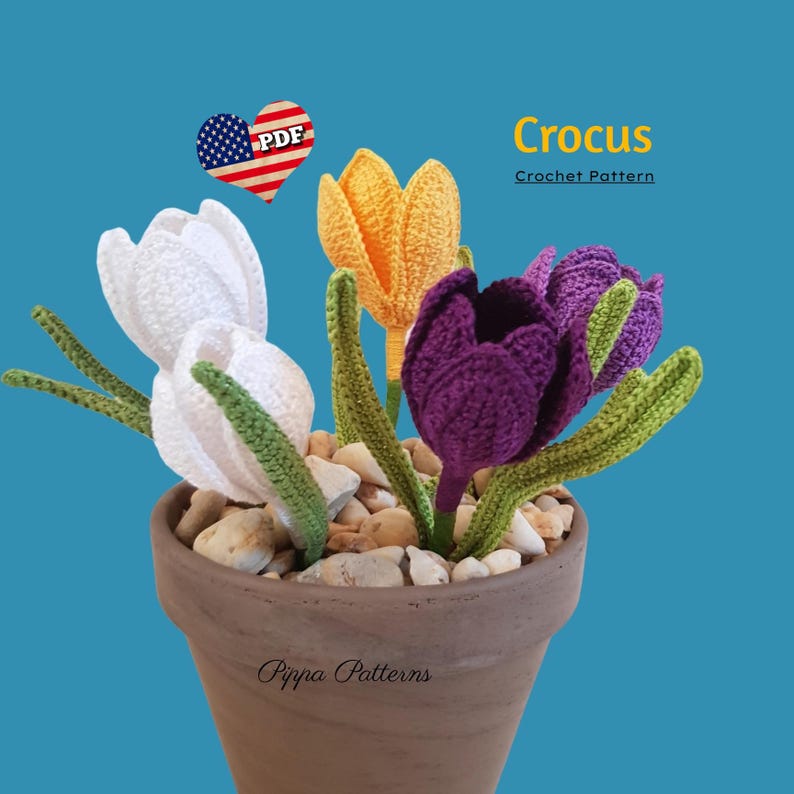 Crochet Crocus Flower Photo Tutorial - Etsy UK