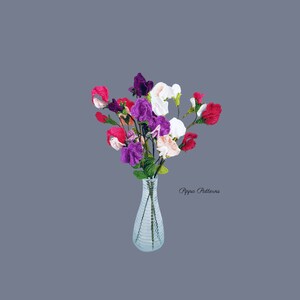 Crochet Sweet Pea Pattern - Crochet Flower Pattern - Photo Tutorial ...