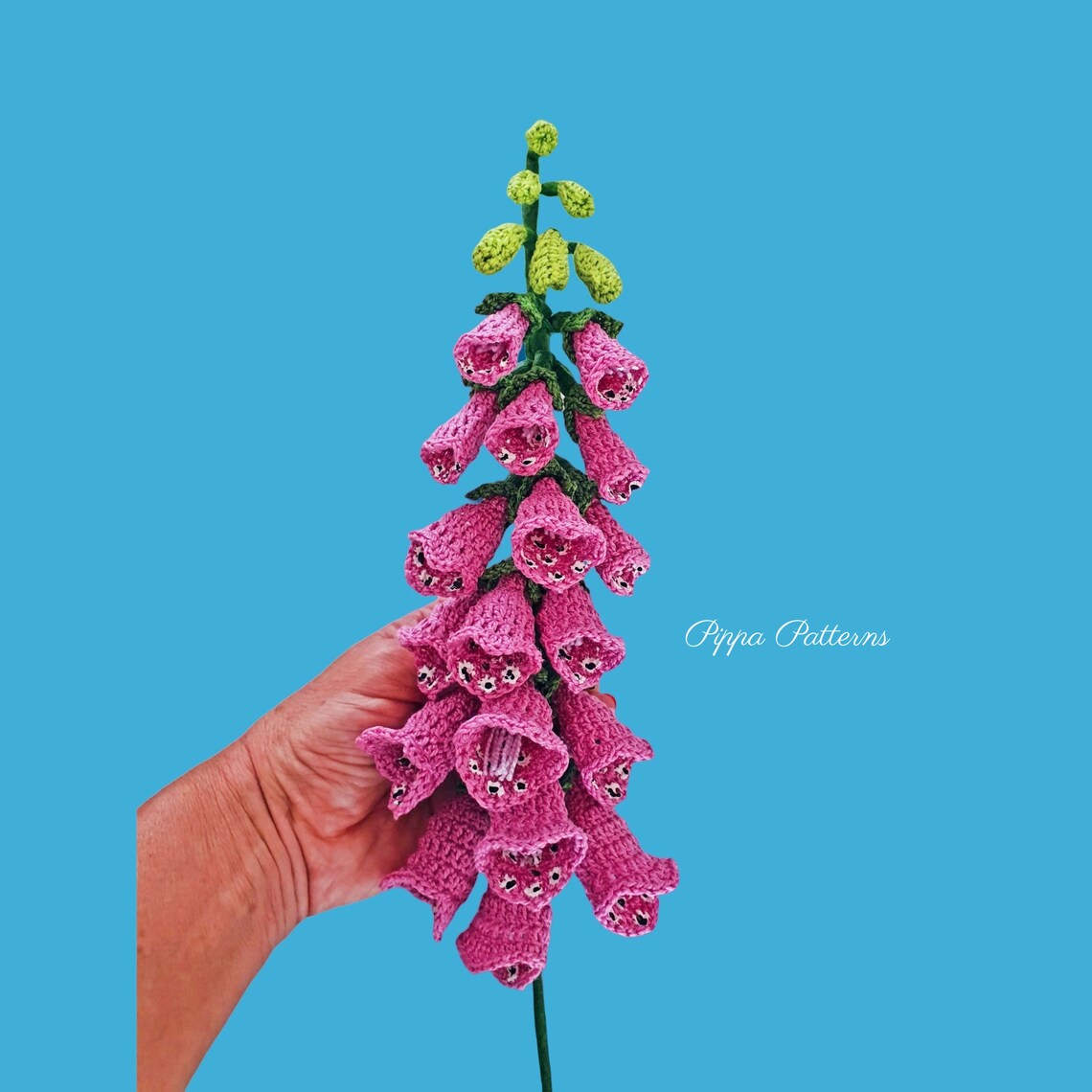Crochet Foxglove Pattern - Crochet Flower Pattern - Photo Tutorial ...