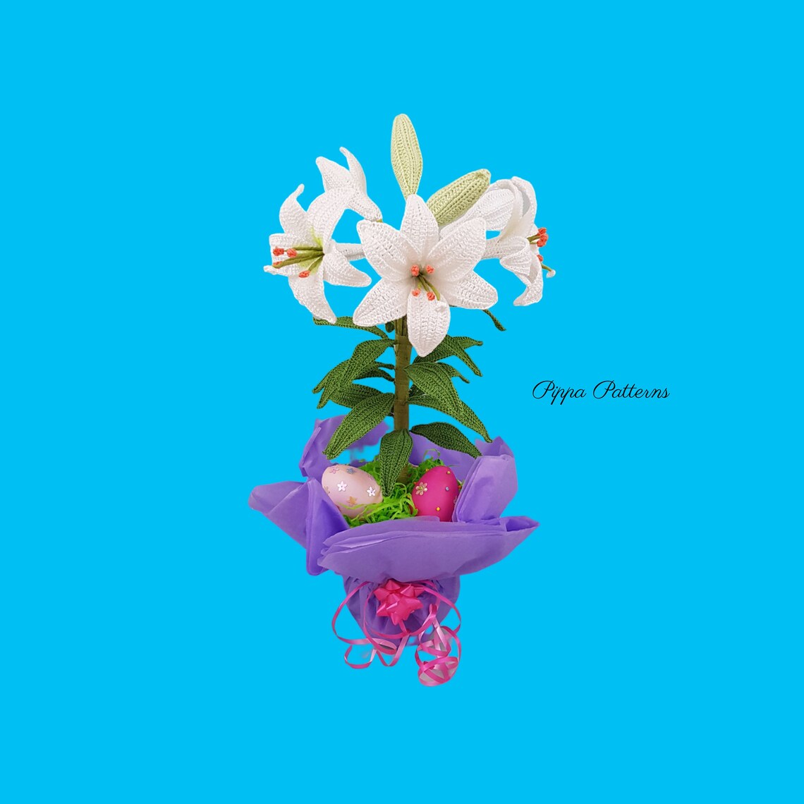 Crochet Easter Lily Pattern Photo Tutorial Crochet Flower - Etsy