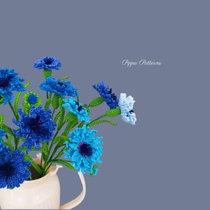 Crochet Cornflower Pattern - Photo Tutorial - Crochet Pattern - Etsy