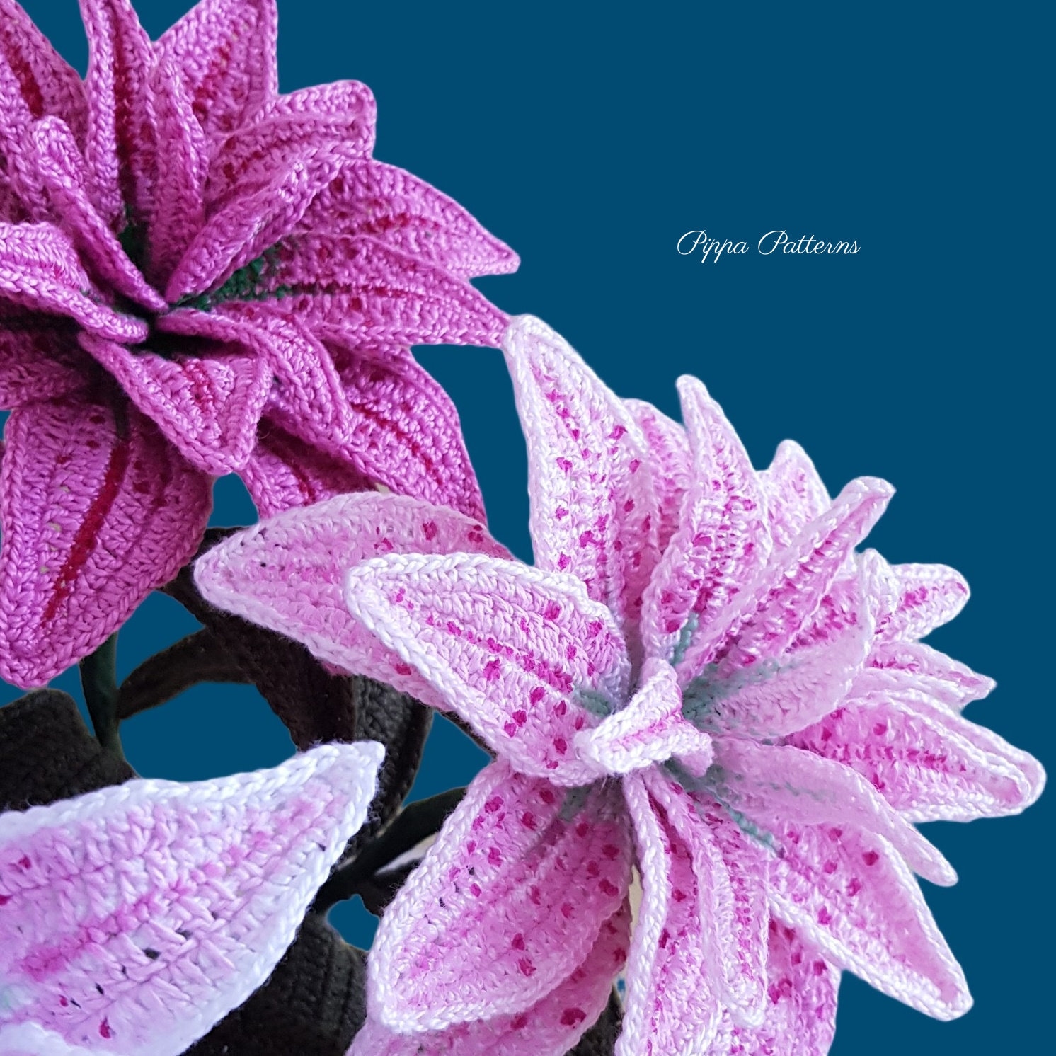 Crochet Rose Lily Flower Pattern: Photo Tutorial (PDF Pattern) - Etsy