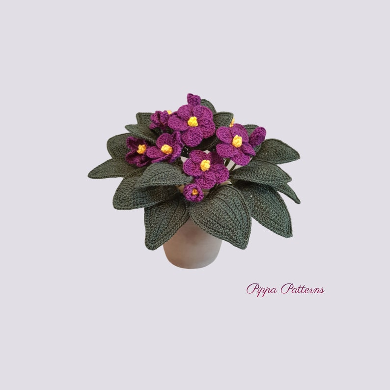Crochet African Violet Flower Pattern Photo Tutorial - Etsy