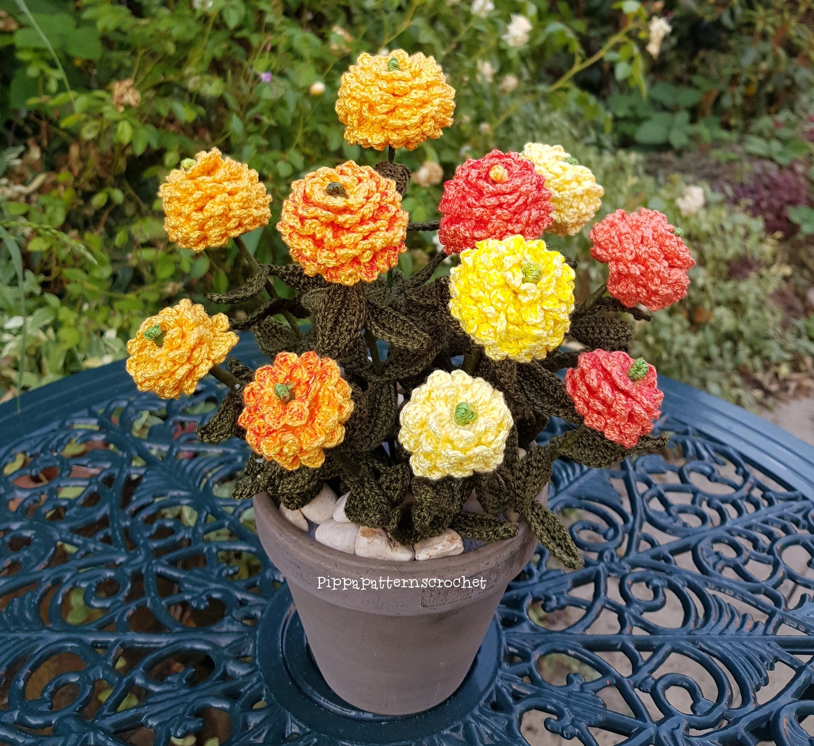 Crochet Marigold Flower Pattern: Photo Tutorial (PDF Pattern) - Etsy