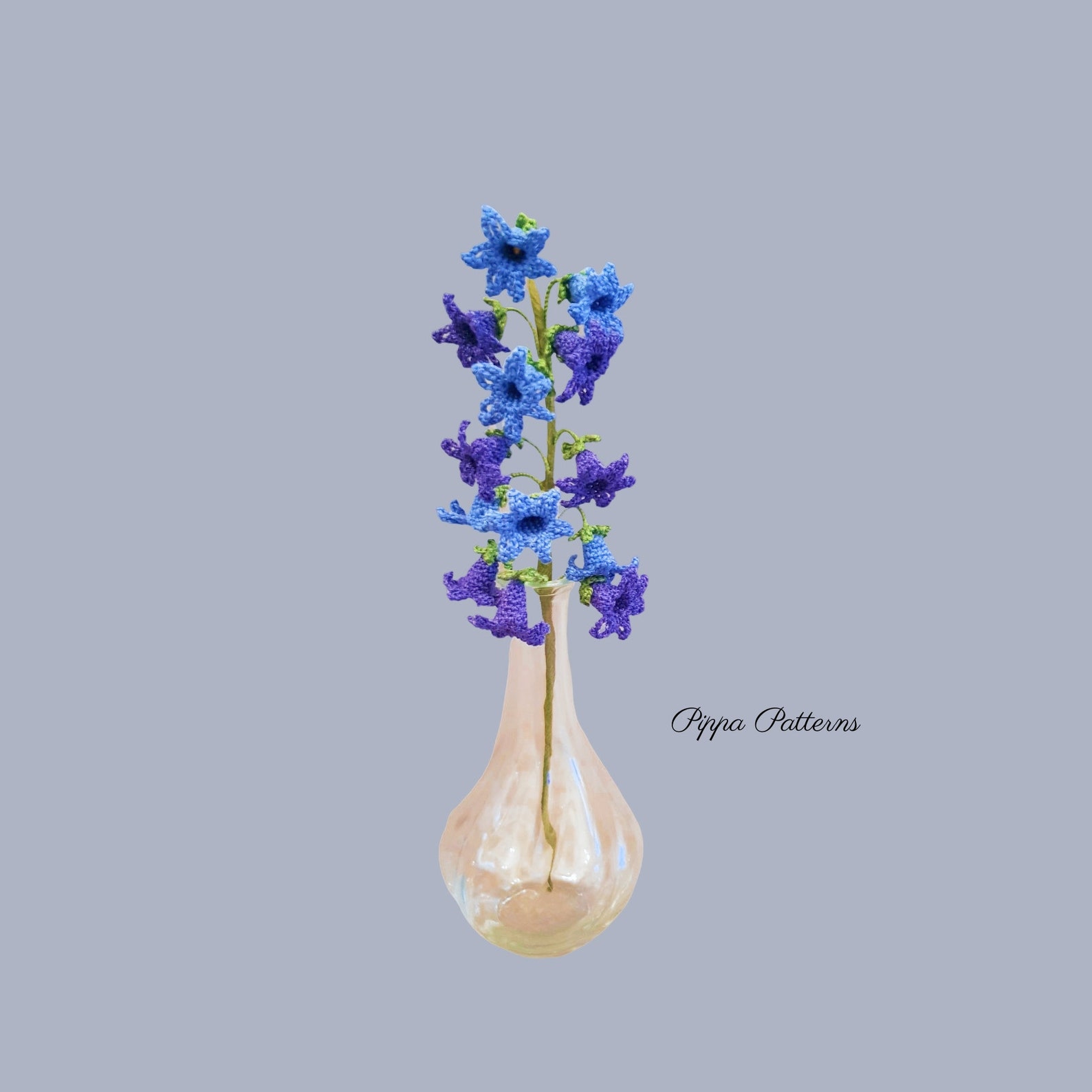 Crochet Bluebell Flower Pattern Photo Tutorial Floral | Etsy