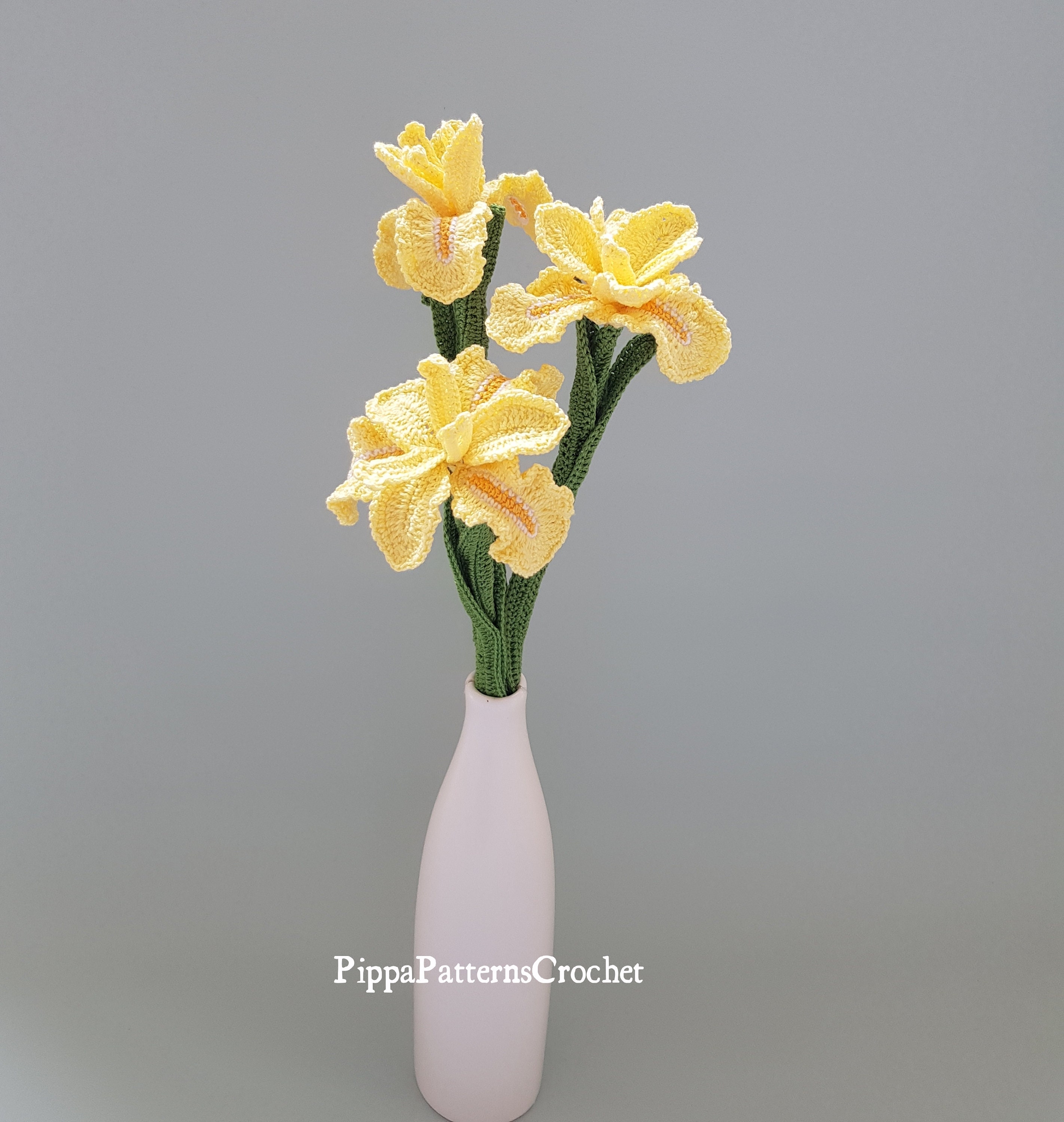 Crochet Iris Flower Pattern Photo Tutorial Crochet Pattern | Etsy