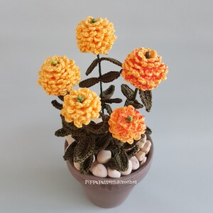 Crochet Marigold Flower Pattern Photo Tutorial Crochet | Etsy UK
