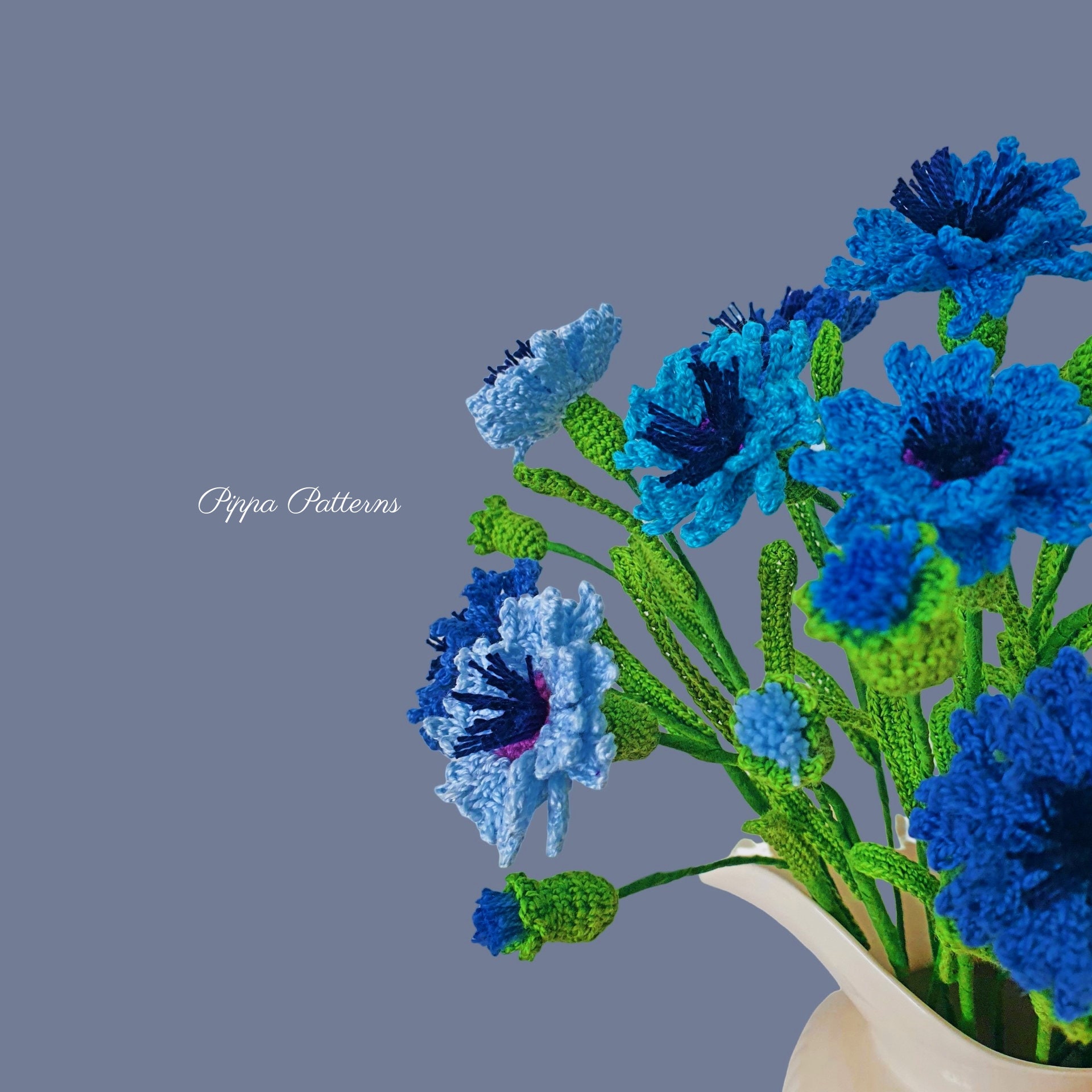 Crochet Cornflower Pattern Photo Tutorial Crochet Pattern - Etsy