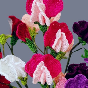 Crochet Sweet Pea Pattern - Crochet Flower Pattern - Photo Tutorial ...