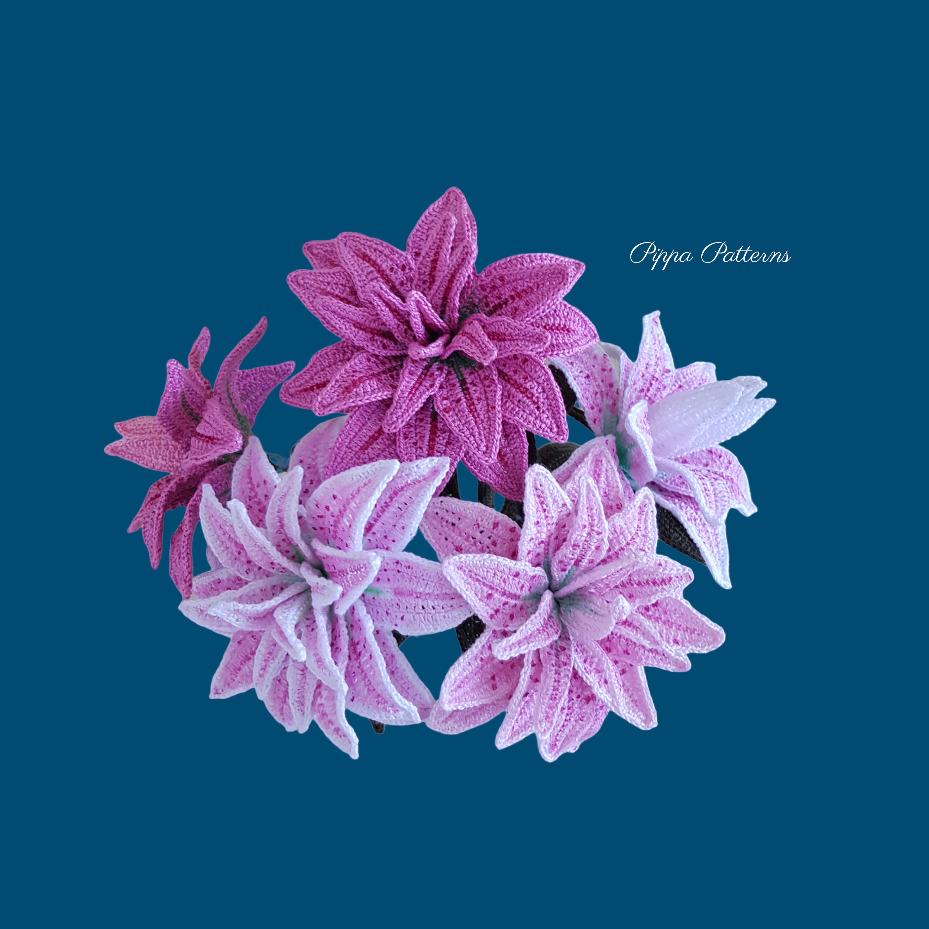 Crochet Rose Lily Flower Pattern Photo Tutorial Crochet - Etsy