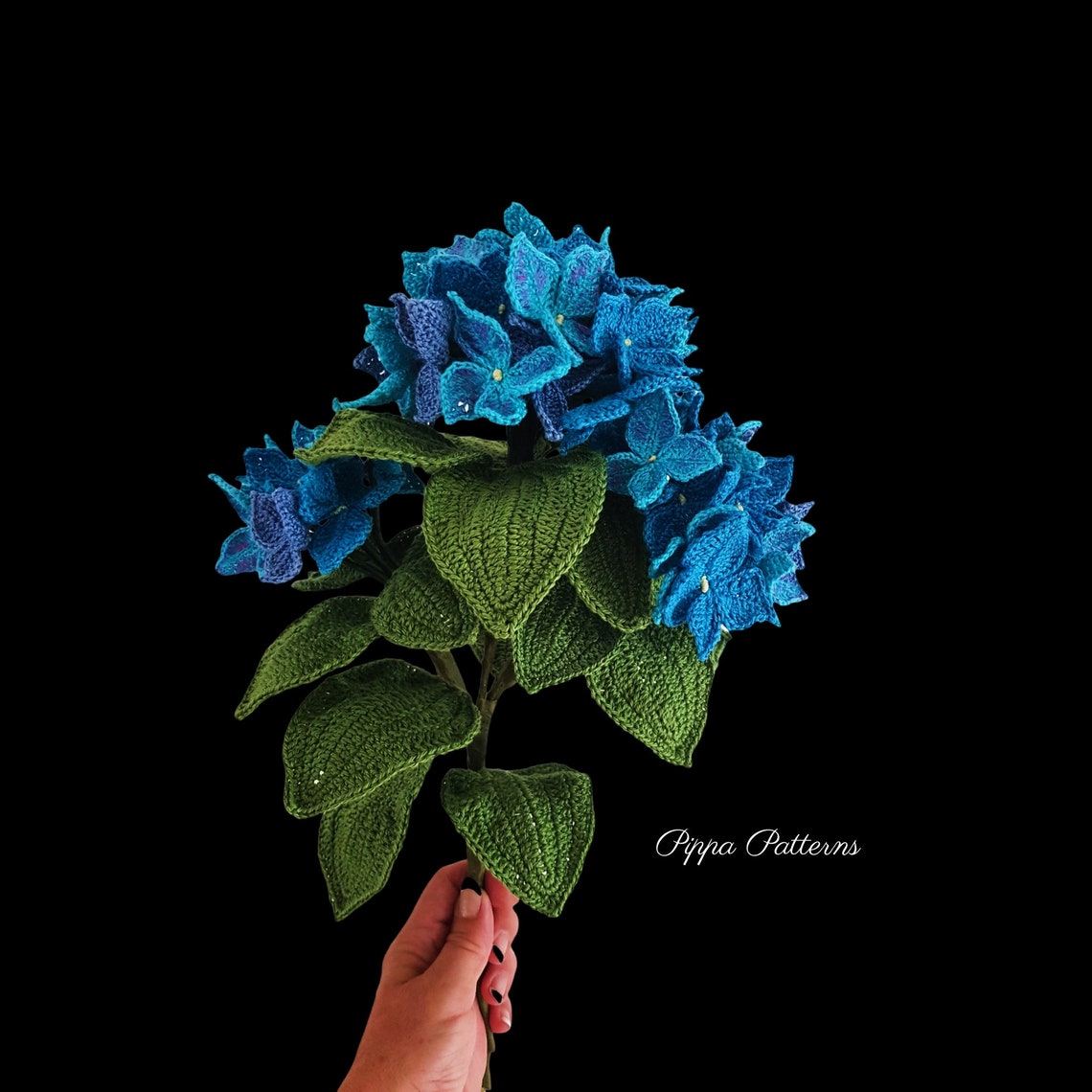 Crochet Hydrangea Flower Pattern Photo Tutorial Crochet | Etsy