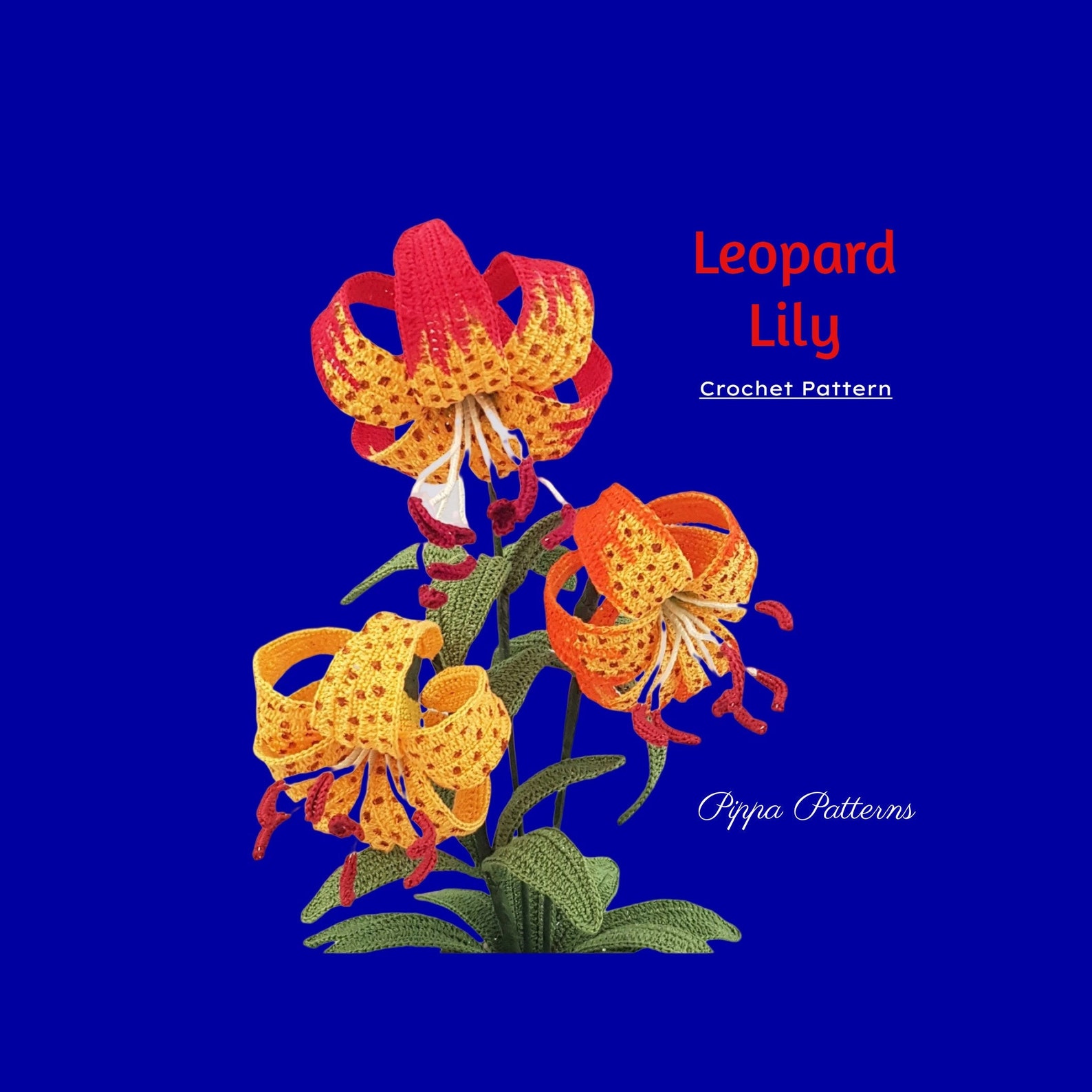 Crochet Leopard Lily Pattern Photo Tutorial Crochet Lily - Etsy