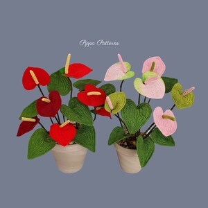 Crochet Anthurium Pattern - Crochet Flower Pattern - Photo Tutorial ...