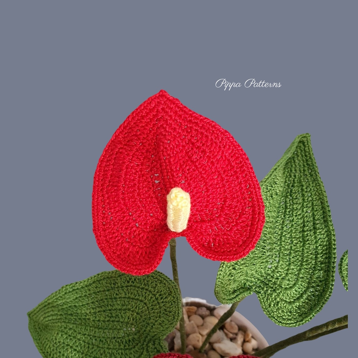 Crochet Anthurium Pattern Crochet Flower Pattern Photo - Etsy UK