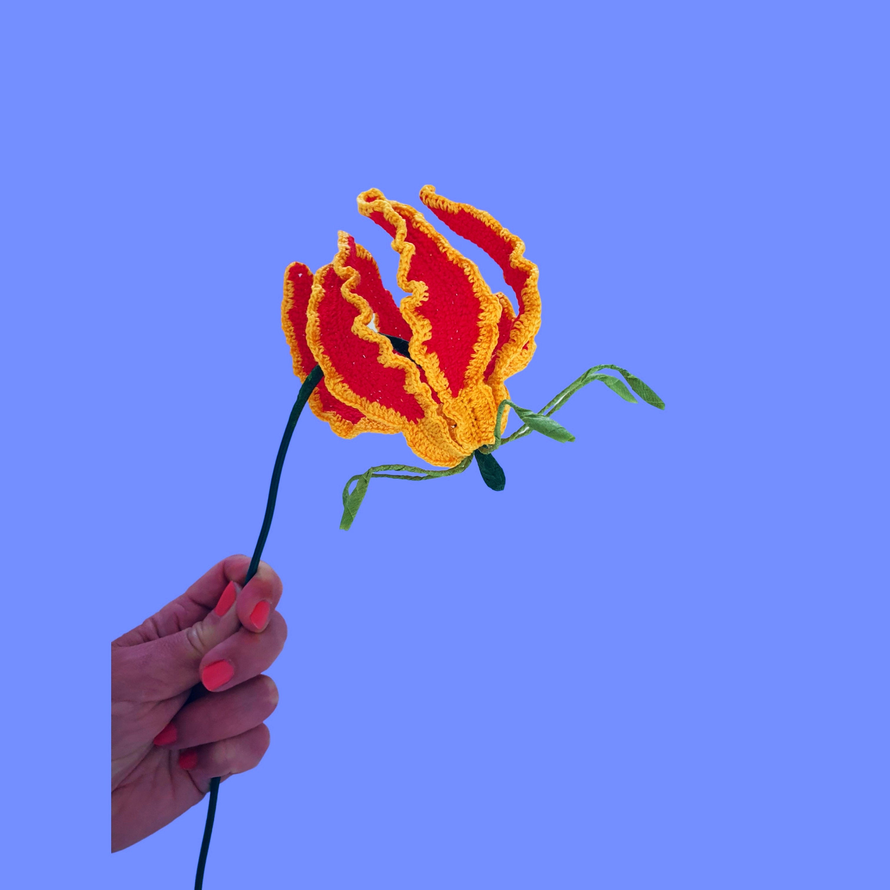 Crochet Flame Lily Pattern Gloriosa Lily Crochet Flower - Etsy