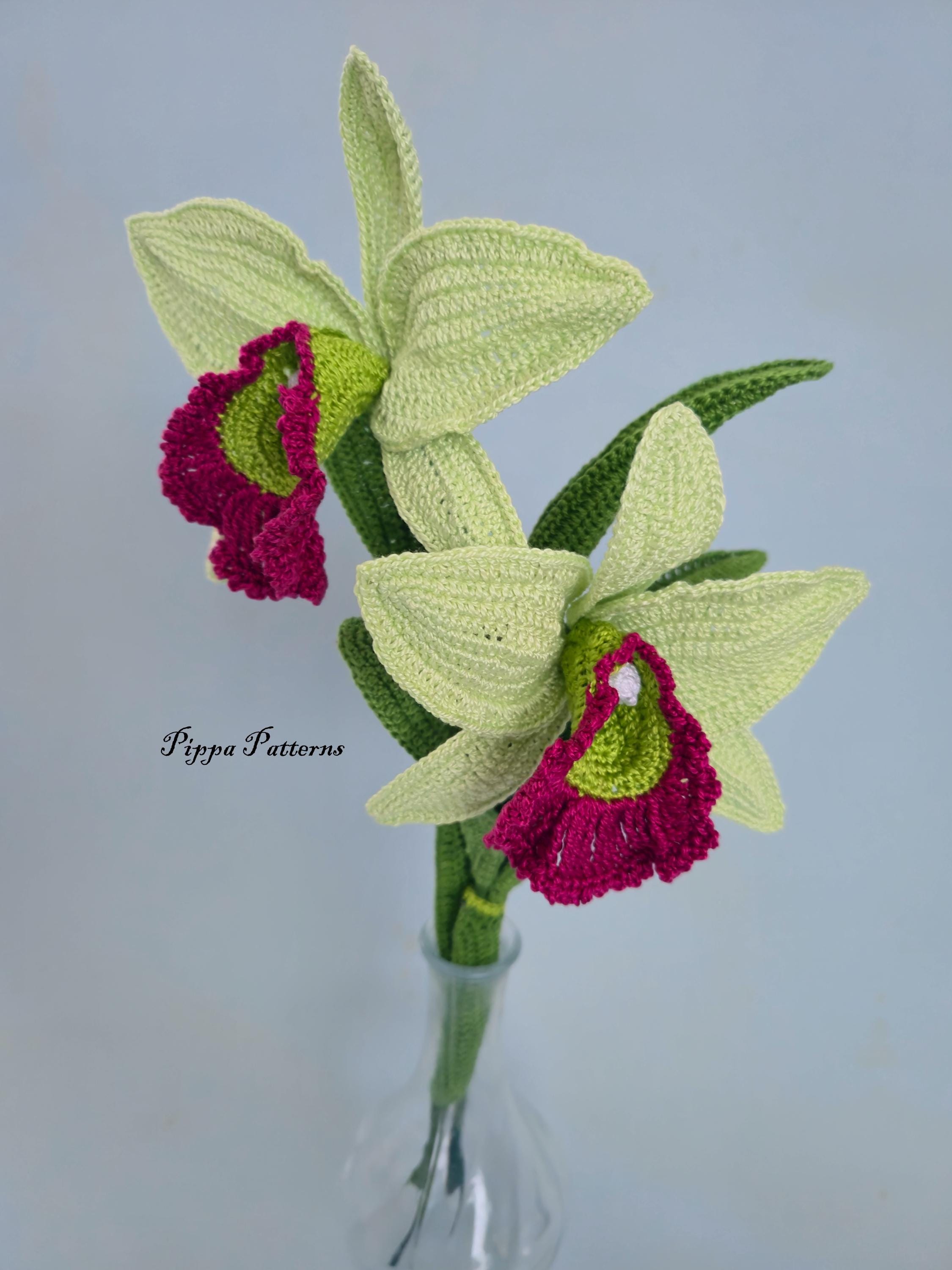 Cattleya Orchid Crochet Pattern: Green Witch Photo Tutorial (PDF ...