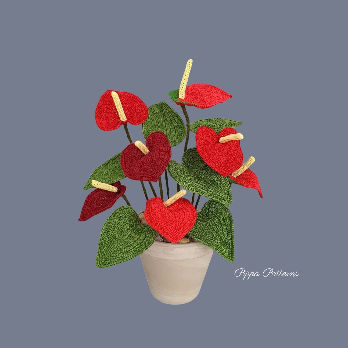 Crochet Anthurium Pattern Crochet Flower Pattern Photo - Etsy UK