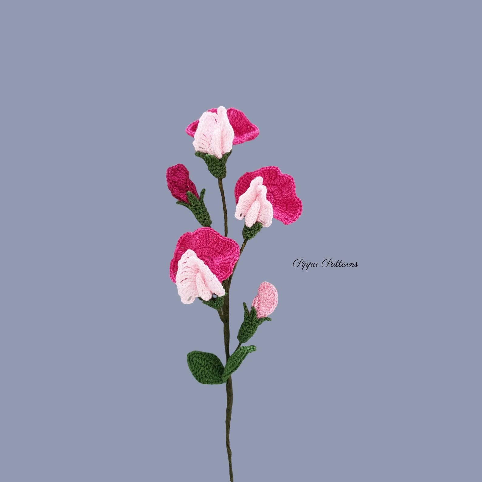 Crochet Sweet Pea Pattern Crochet Flower Pattern Photo - Etsy