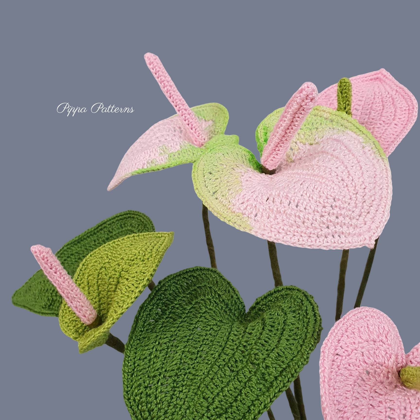 Crochet Anthurium Pattern Crochet Flower Pattern Photo - Etsy UK