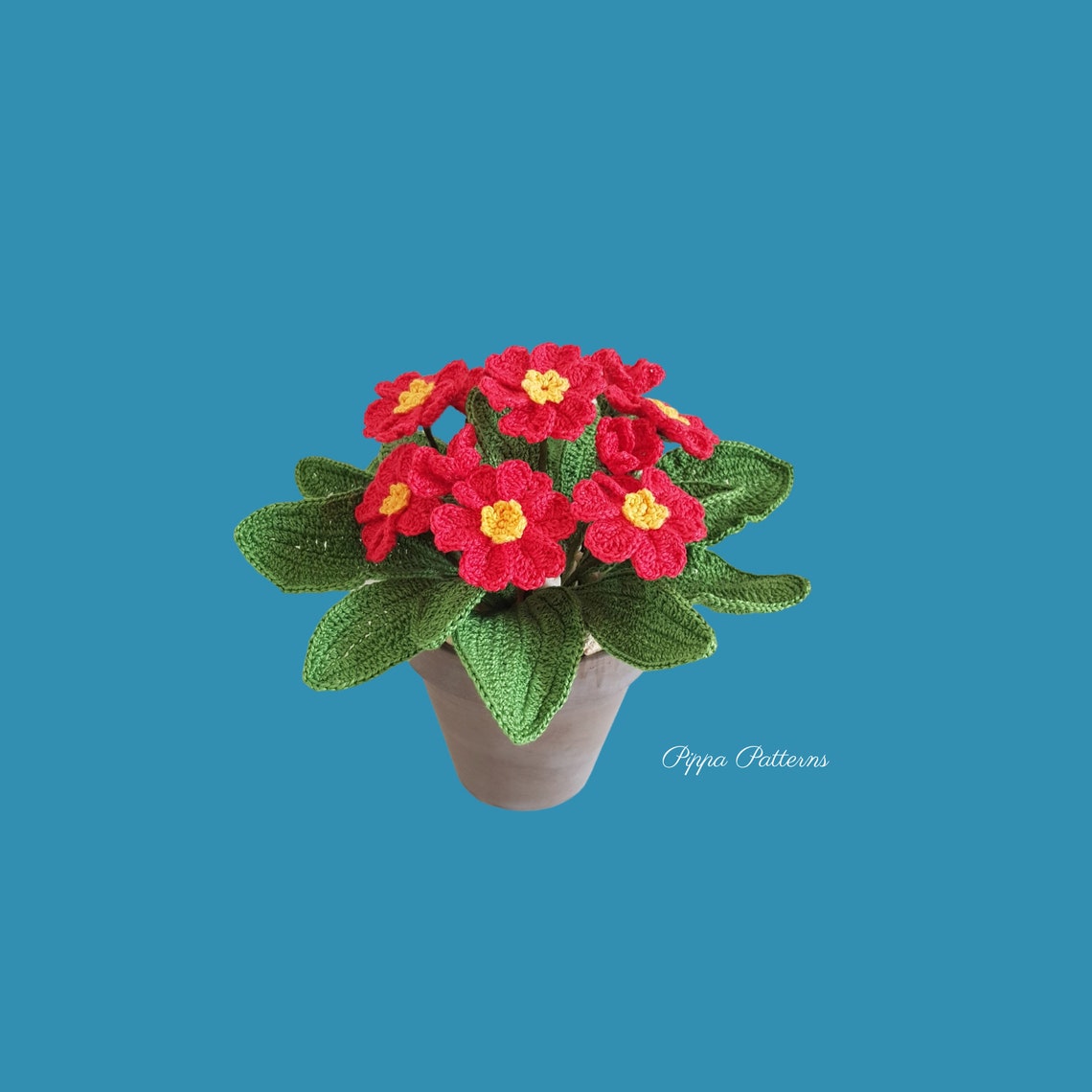 Crochet Primula Flower Pattern Photo Tutorial Primrose Plant - Etsy