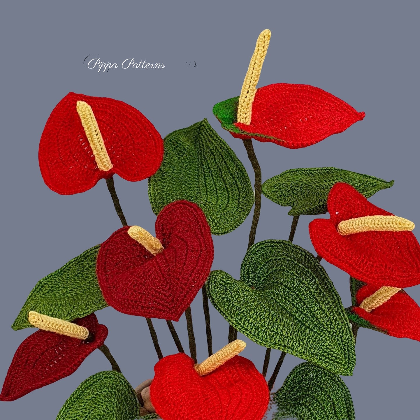 Crochet Anthurium Pattern Crochet Flower Pattern Photo - Etsy UK