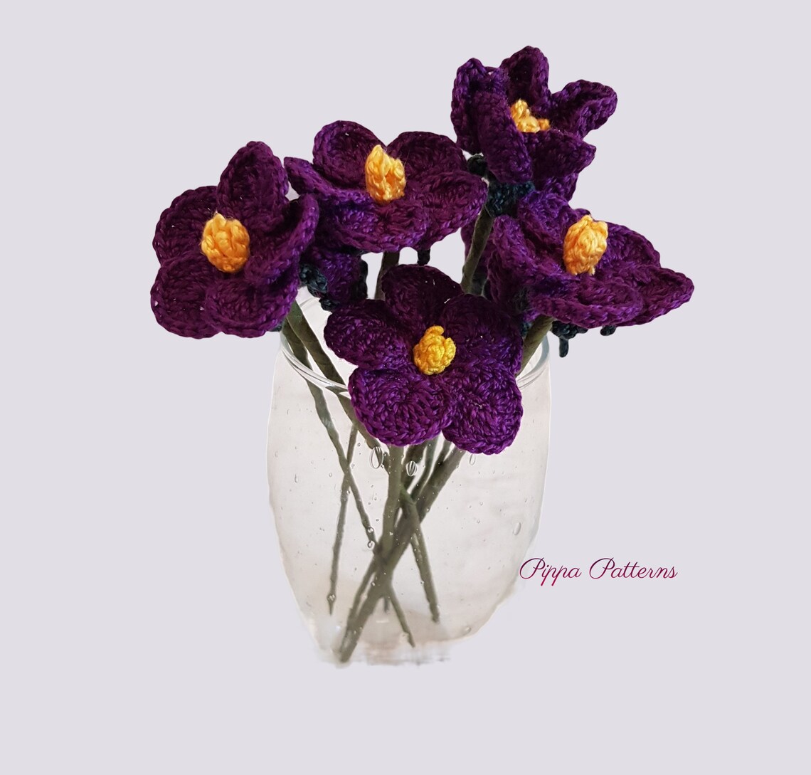 Crochet African Violet Flower Pattern Photo Tutorial - Etsy