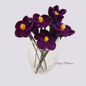 Crochet African Violet Flower Pattern Photo Tutorial - Etsy