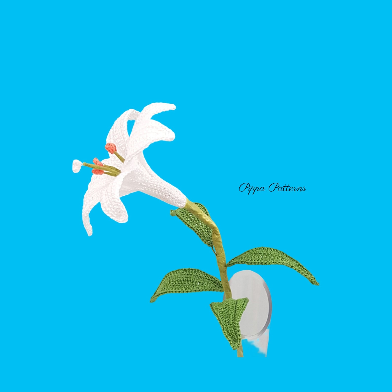 Crochet Easter Lily Pattern Photo Tutorial Crochet Flower - Etsy