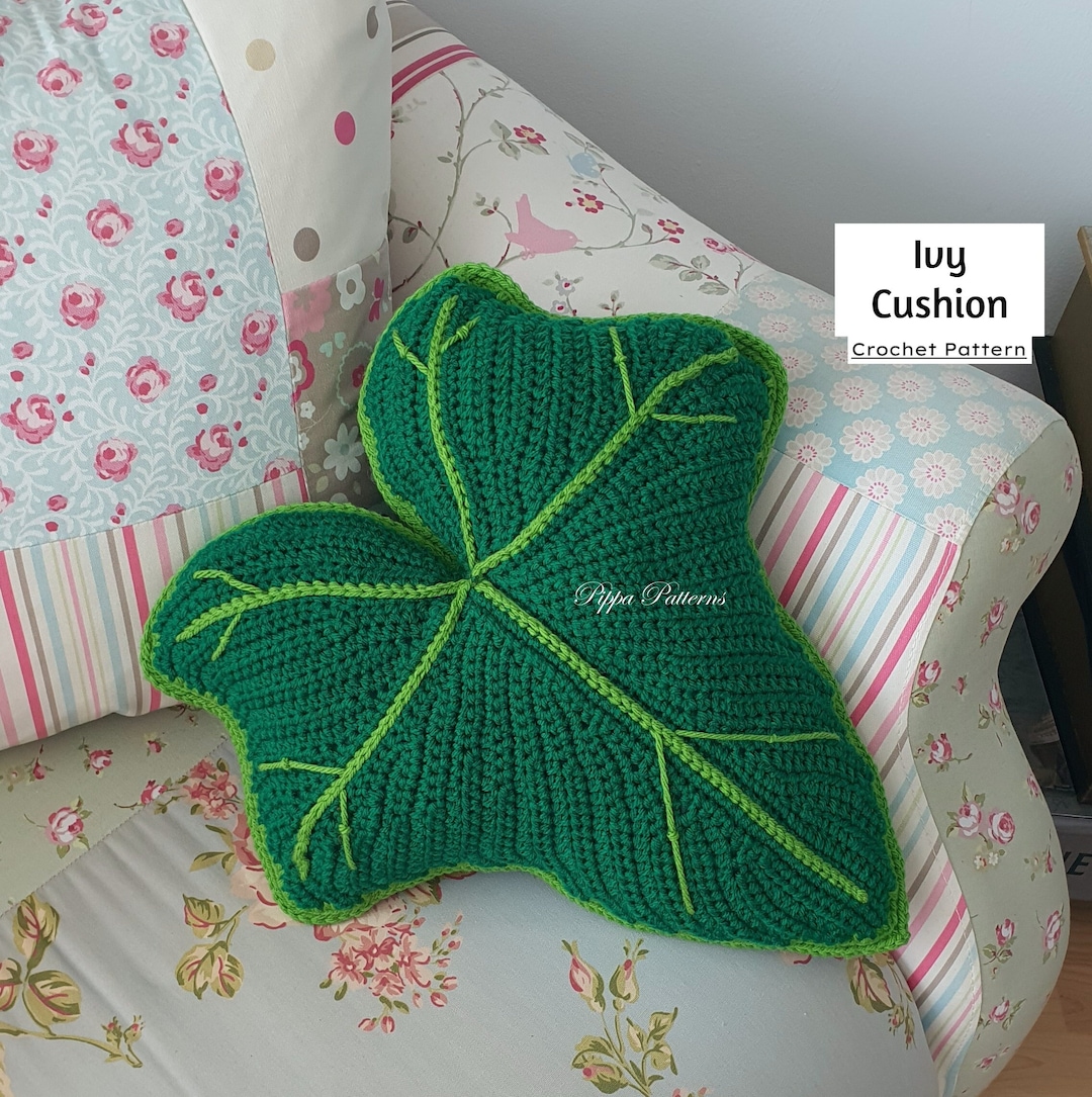 Crochet Ivy Leaf Cushion Pattern Ivy Pillow Photo Tutorial - Etsy