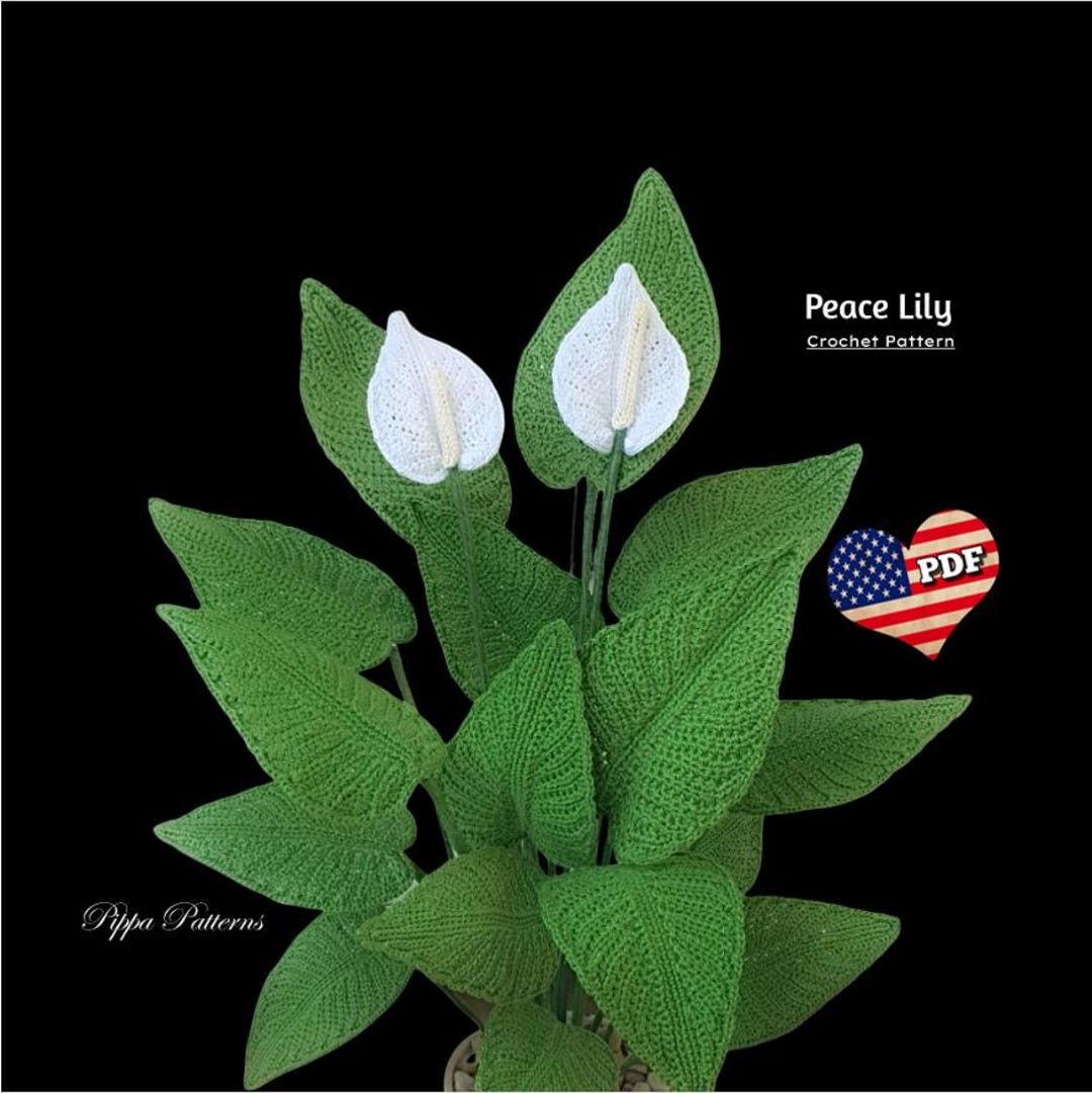 Crochet Peace Lily Pattern: Photo Tutorial (PDF Download) - Etsy
