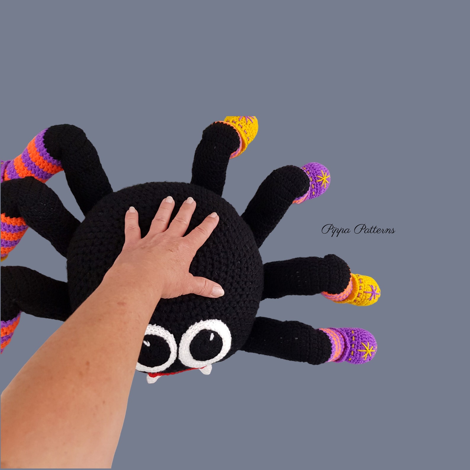 Crochet Spider Cushion Photo Tutorial Spider Toy Spider - Etsy