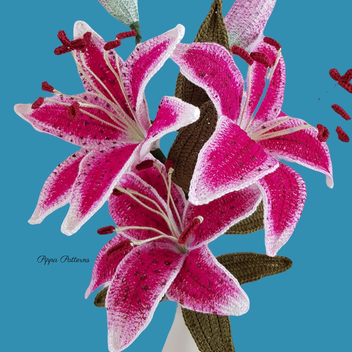 Crochet Stargazer Lily Flower Pattern Photo Tutorial - Etsy