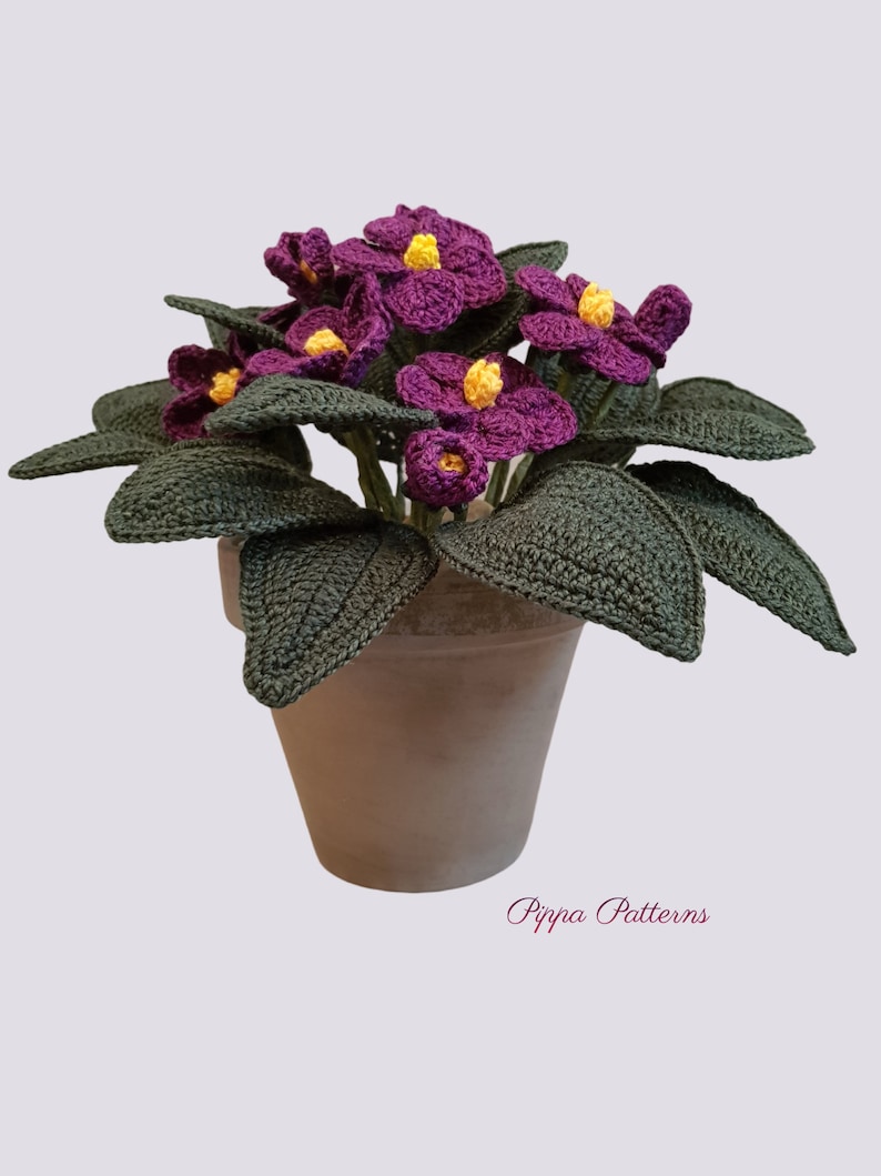Crochet African Violet Flower Pattern Photo Tutorial - Etsy